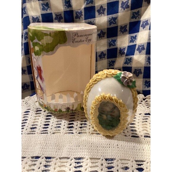 Holiday | Vintage 1994 Kencraft Sugar Panoramic Upright Easter Egg Nib ...